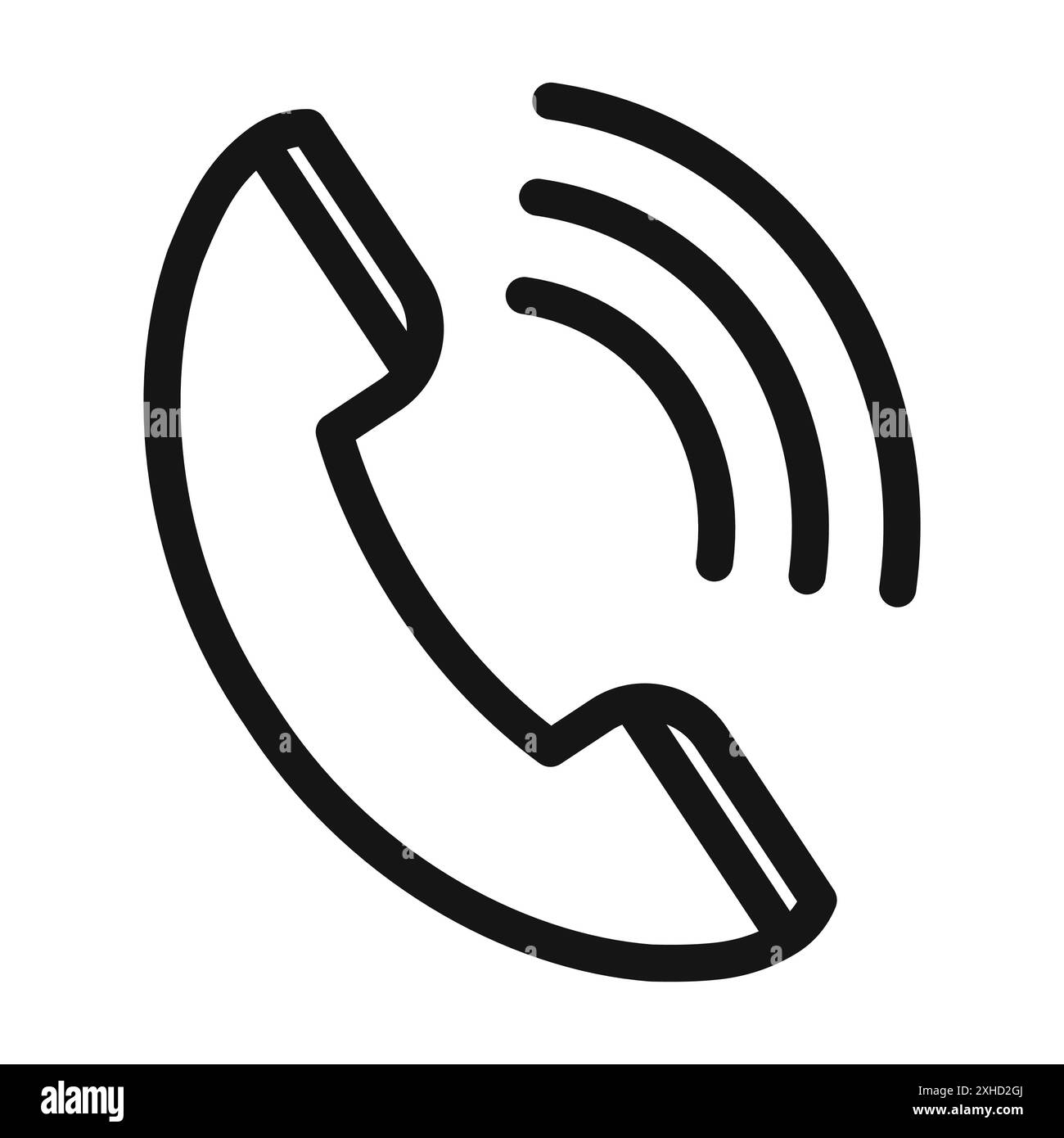 Telephone handset icon outline Cut Out Stock Images & Pictures - Alamy