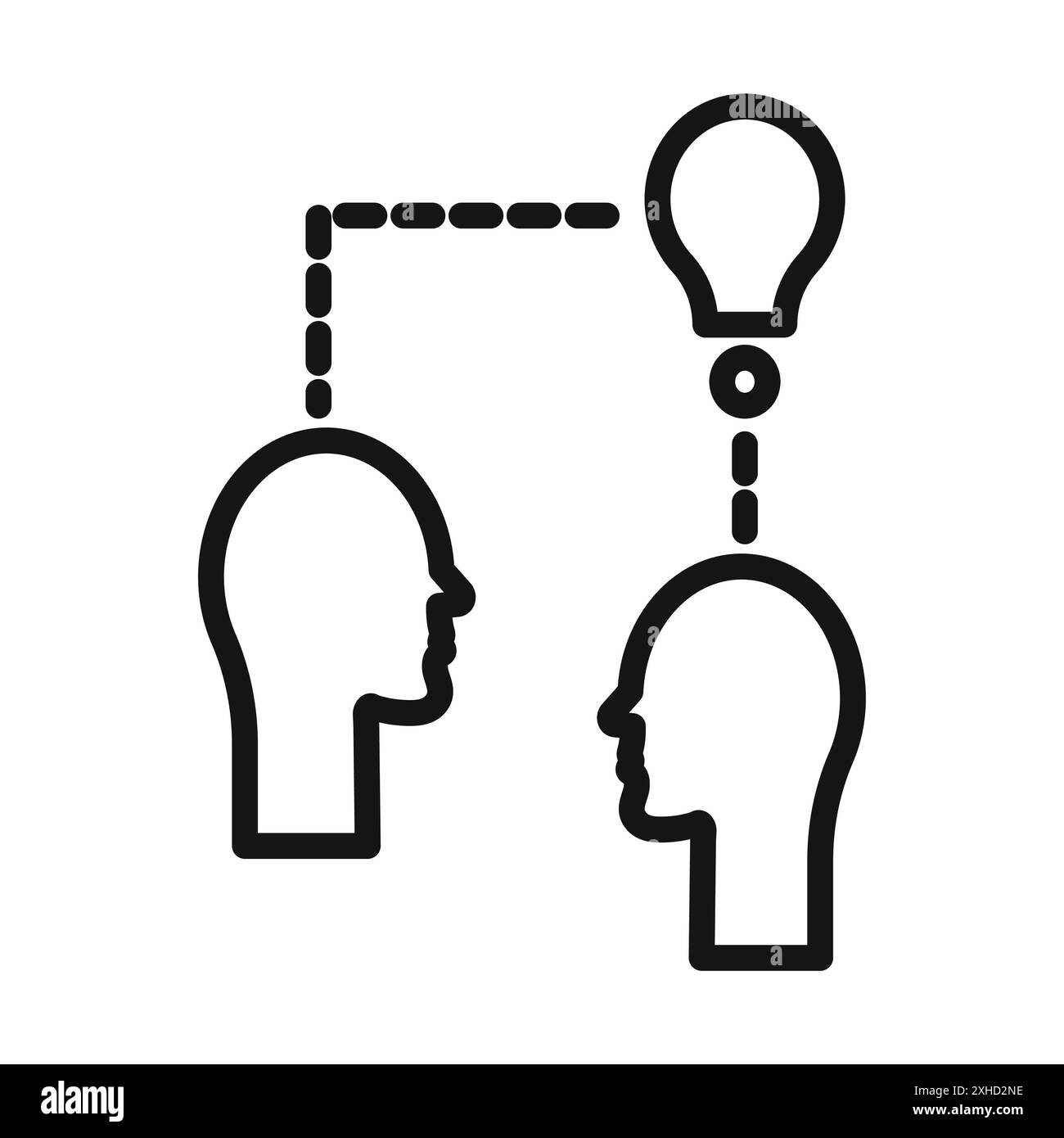 Share thoughts icon Vector symbol or sign set collection in black and ...