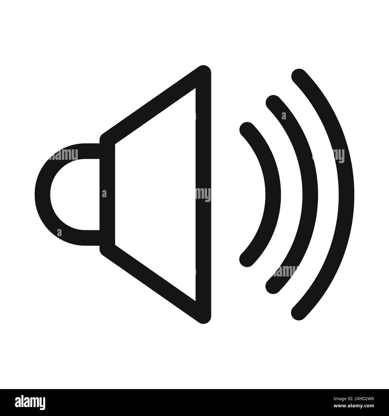 Volume icon logo sign vector outline in black and white color Stock ...