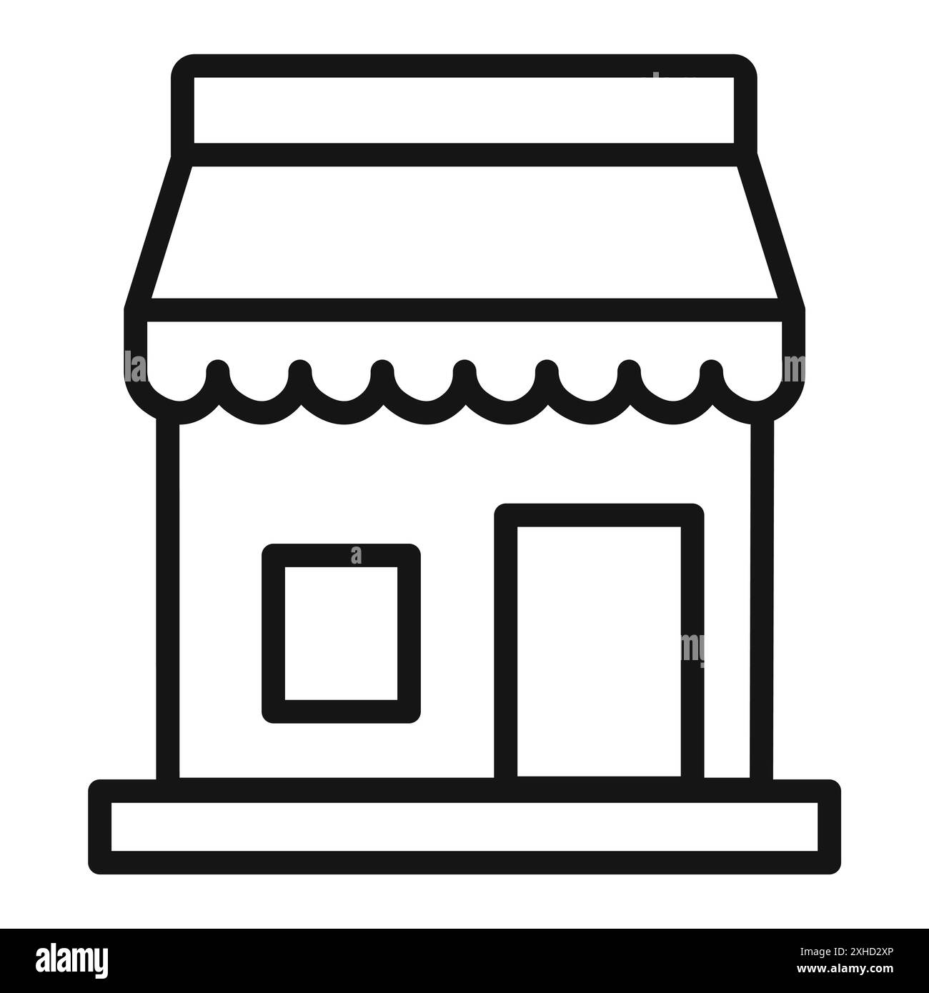 Shop icon Vector symbol or sign set collection in black and white ...