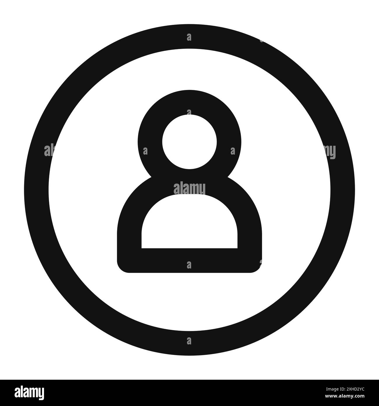 User icon Vector symbol or sign set collection in black and white ...