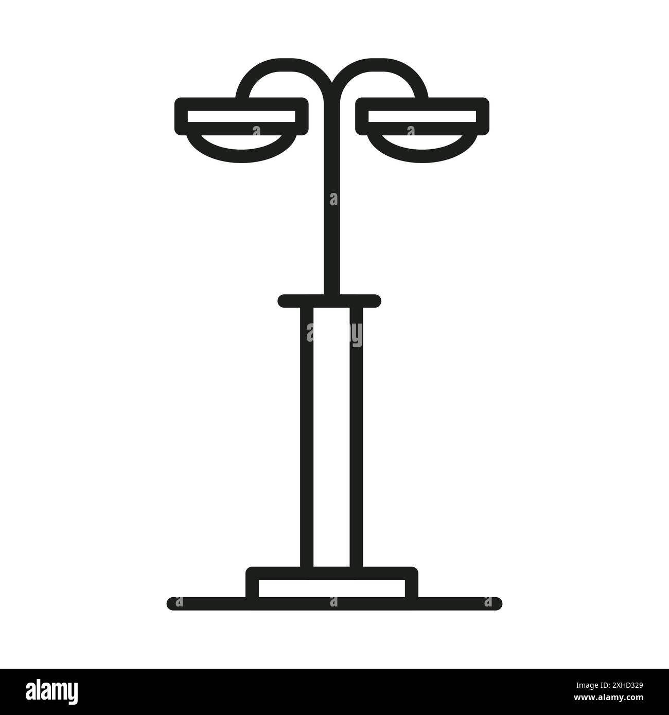 Street light icon Vector symbol or sign set collection in black and ...