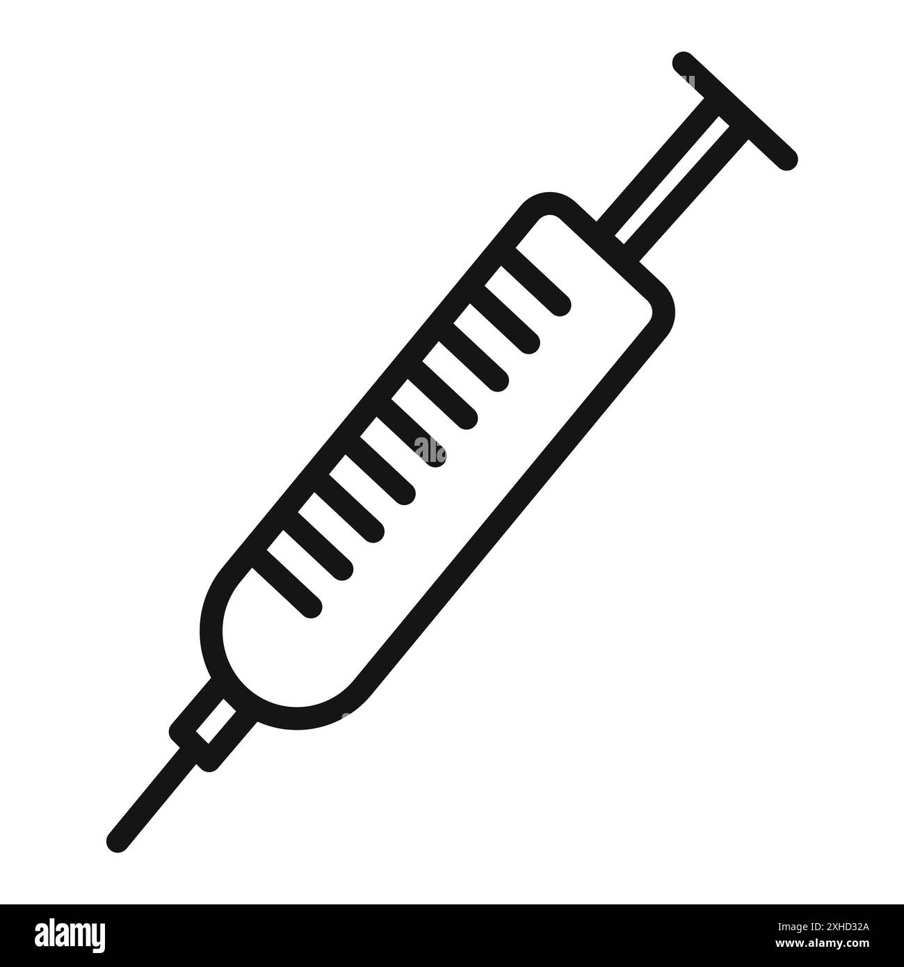 Syringe icon Vector symbol or sign set collection in black and white ...