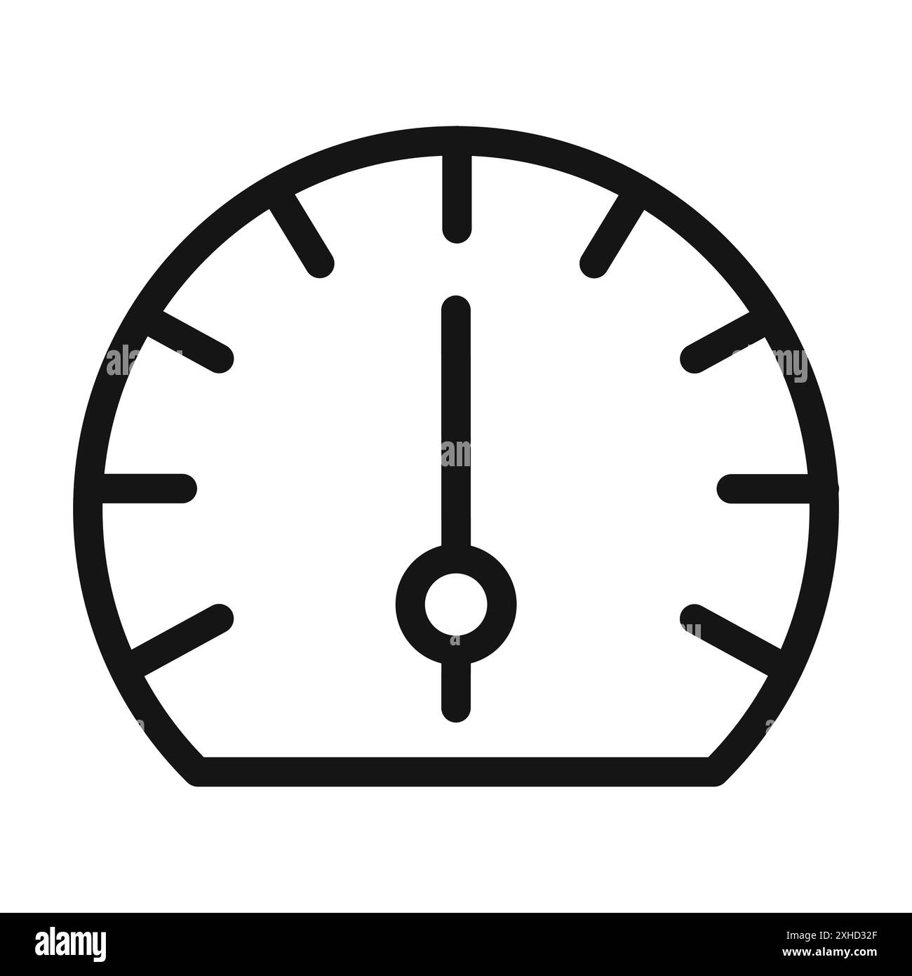 Tachometer icon Vector symbol or sign set collection in black and white ...