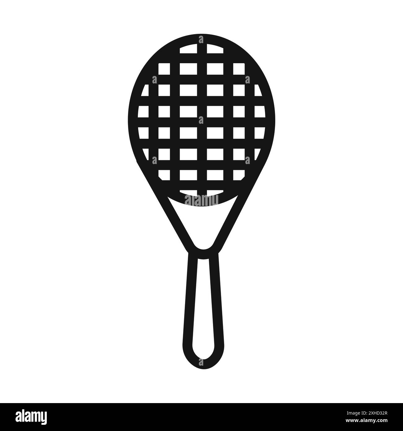Racquet icon Vector symbol or sign set collection in black and white ...