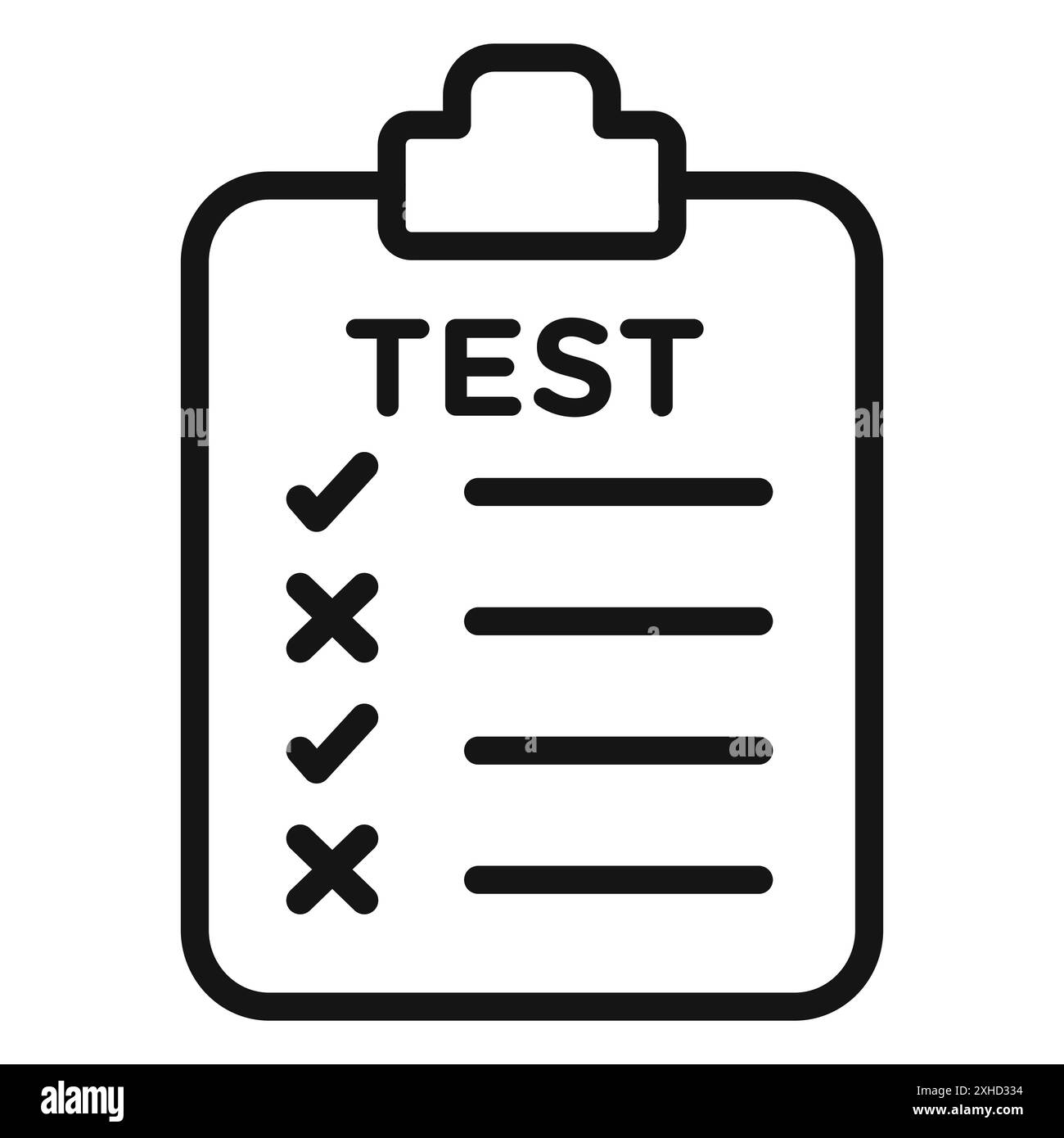 Test icon Vector symbol or sign set collection in black and white ...