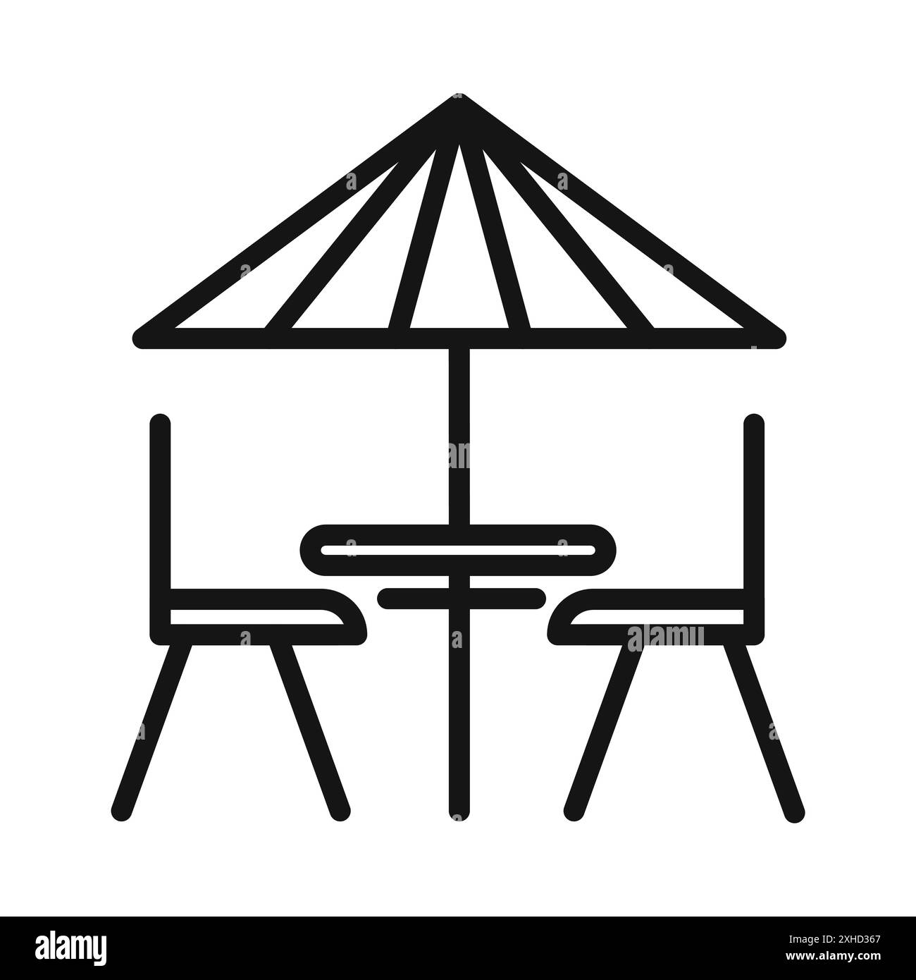 Terrace icon Vector symbol or sign set collection in black and white ...