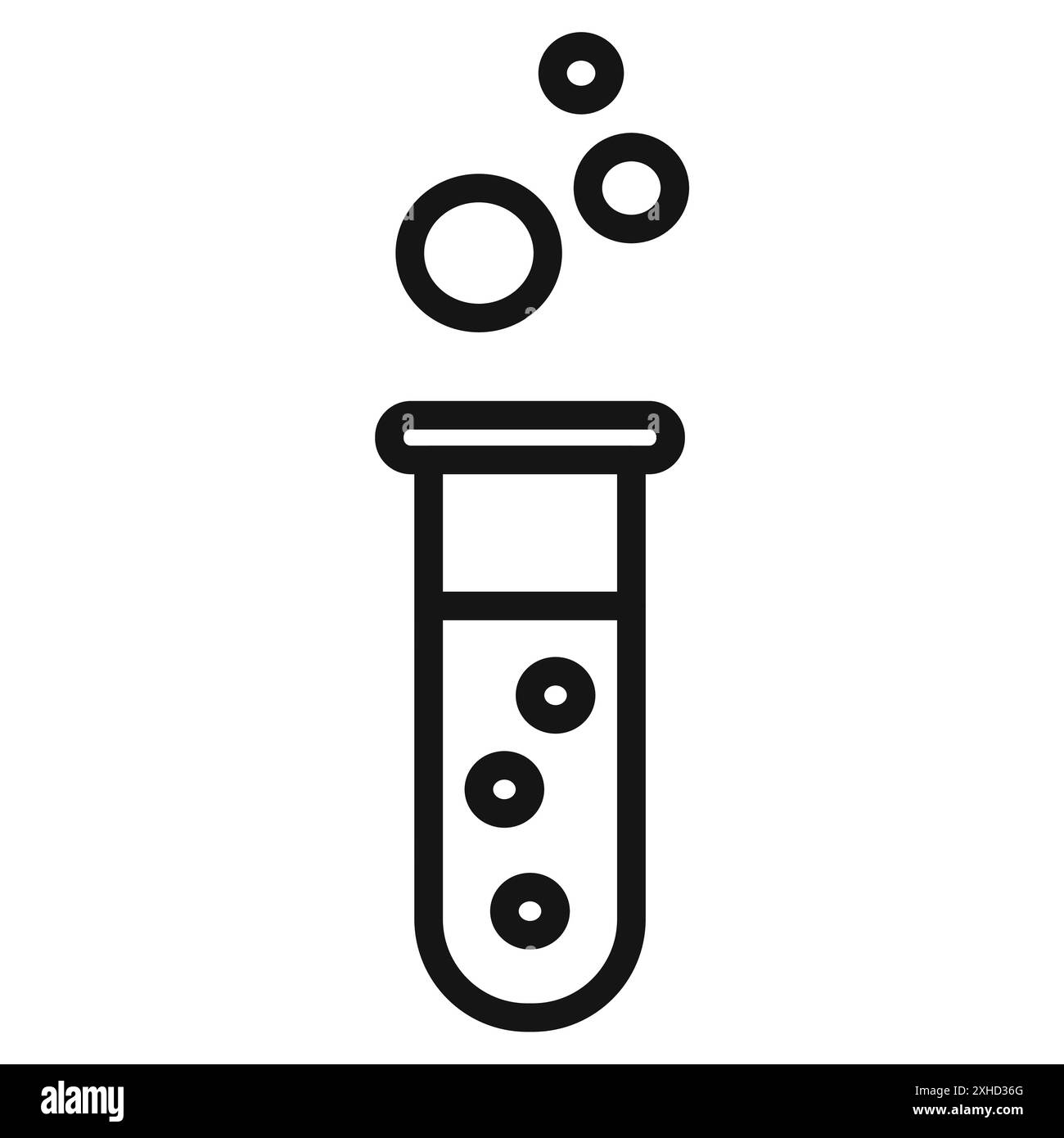 Test tube icon Vector symbol or sign set collection in black and white ...