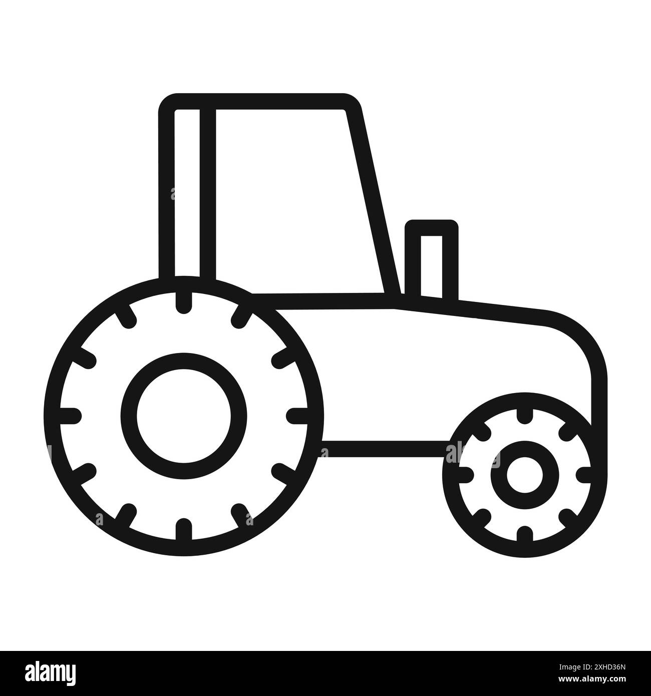 Tractor icon Vector symbol or sign set collection in black and white ...