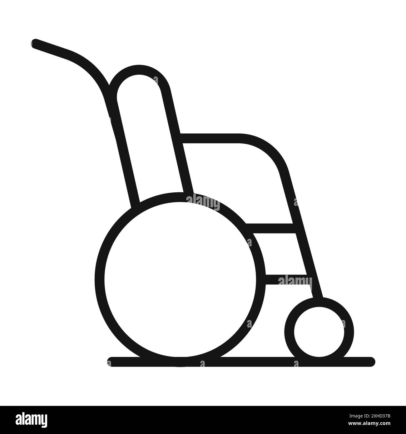 Wheelchair icon Vector symbol or sign set collection in black and white ...