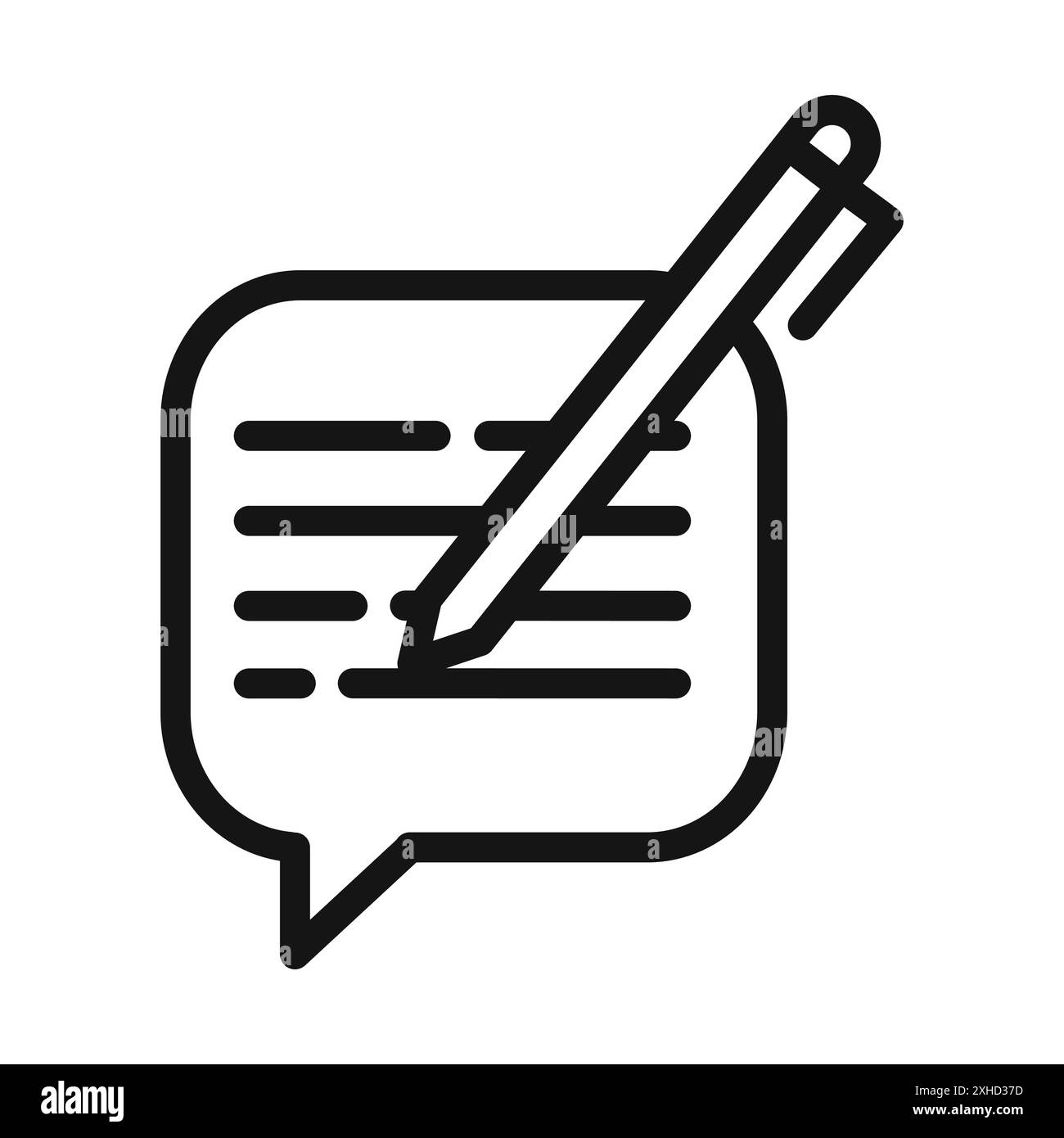 Write comment icon Vector symbol or sign set collection in black and ...
