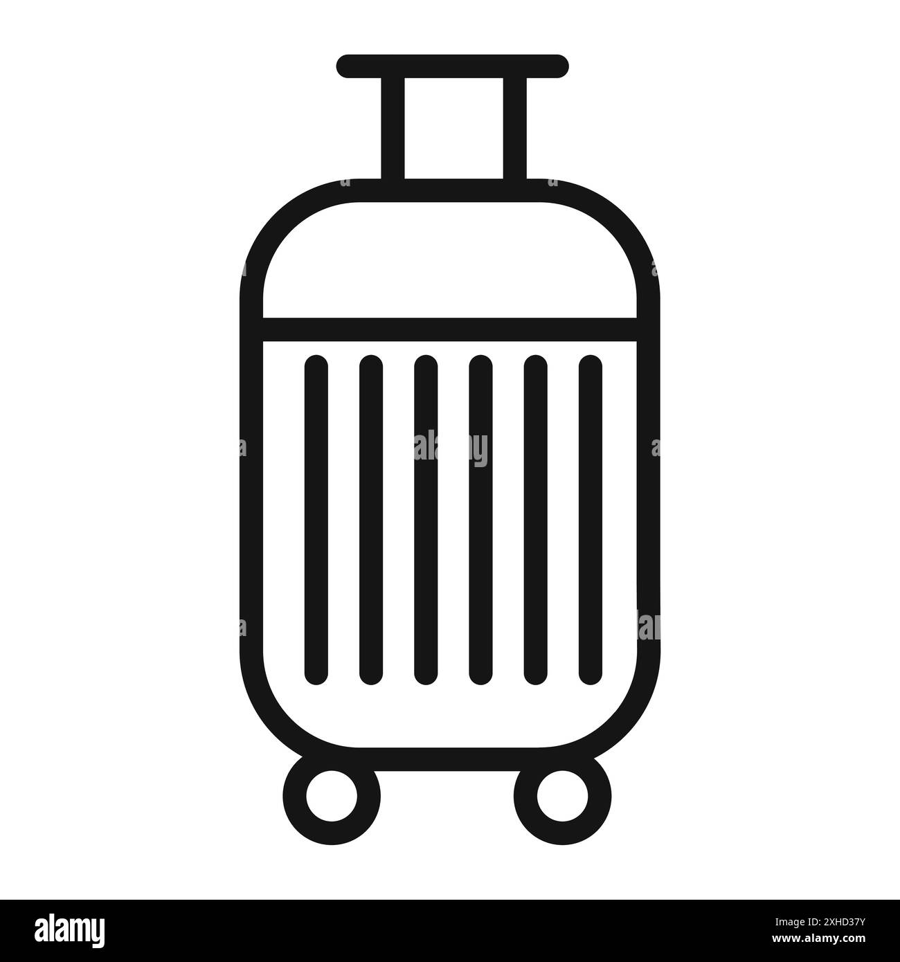 Suitcase icon Vector symbol or sign set collection in black and white ...