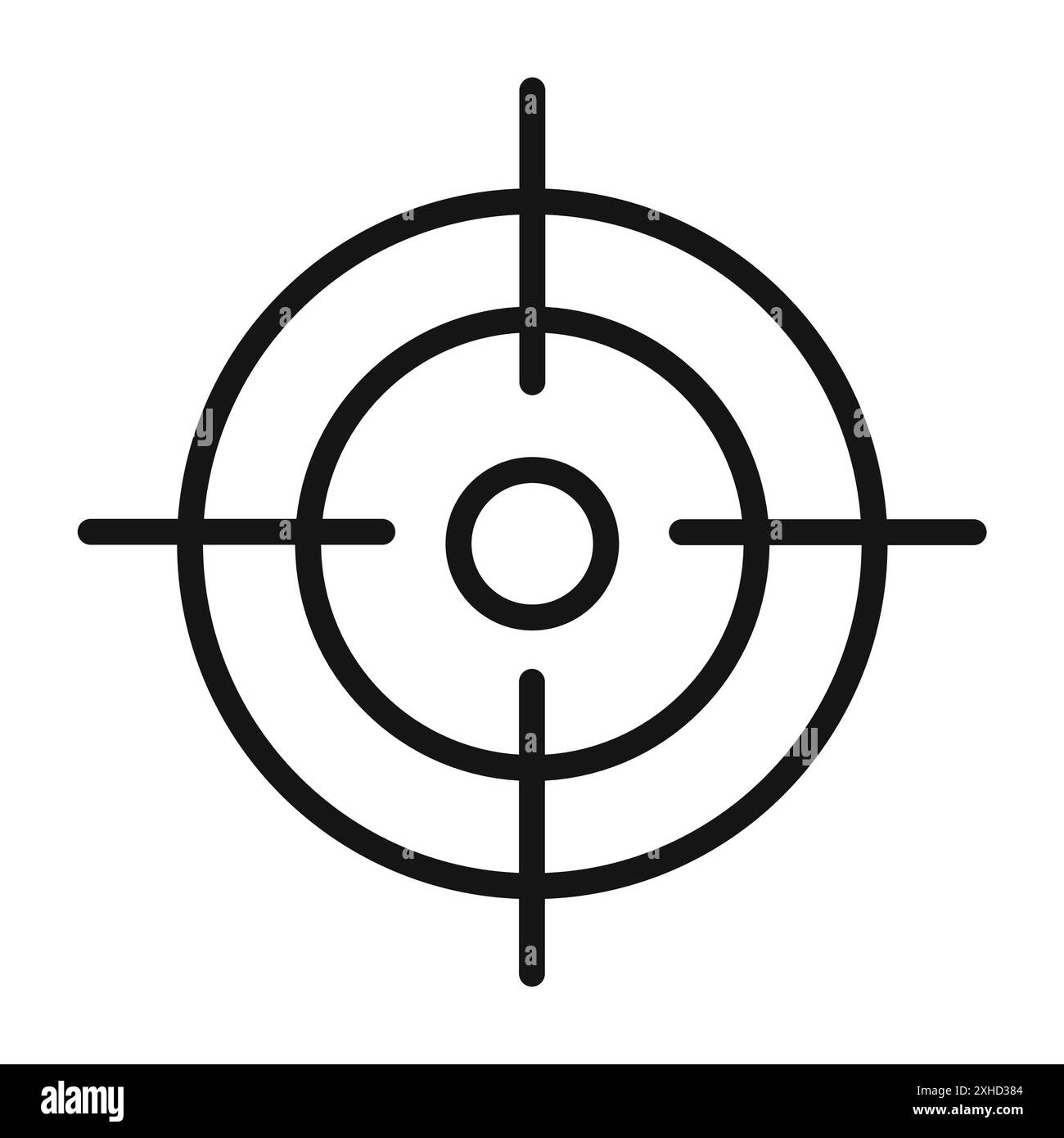 Target icon Vector symbol or sign set collection in black and white ...