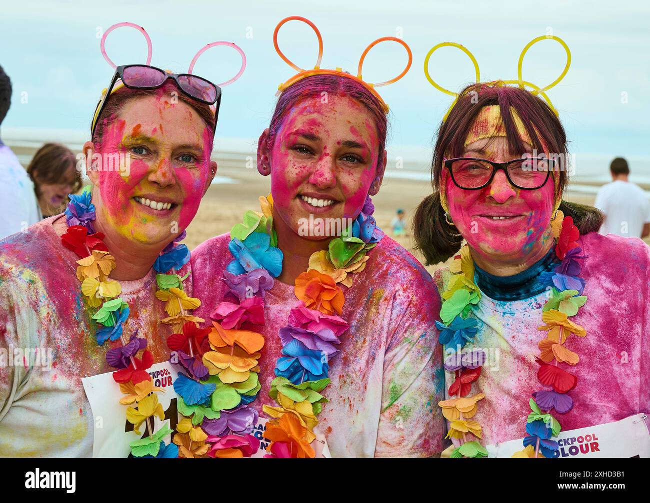 The family Colour Run on the beach at Blackpool to raise funds for the ...