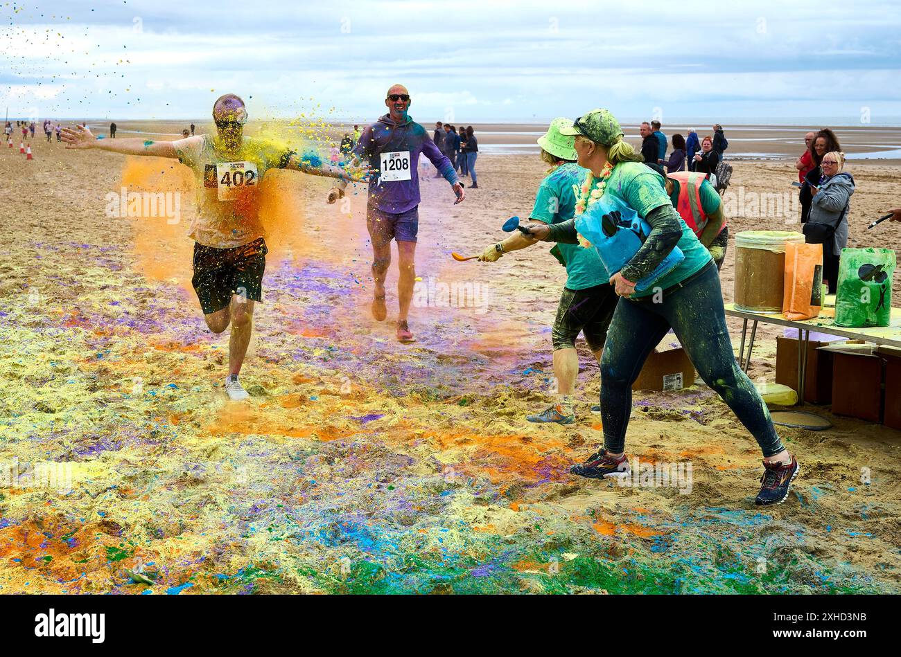 The family Colour Run on the beach at Blackpool to raise funds for the ...