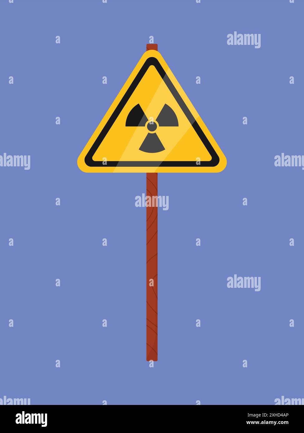Radiation icon vector. Radiation street sign vector. Street alert sign ...