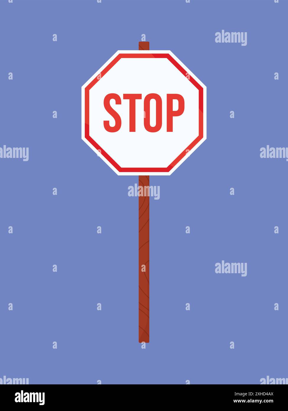 Stop sign icon vector. Stop street sign vector. Street alert sign ...