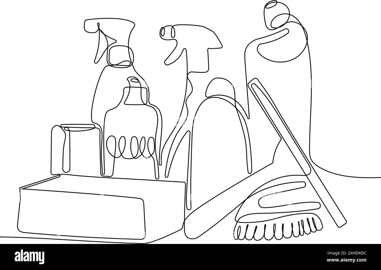 Home cleaning service landing page design concept, illustration of ...