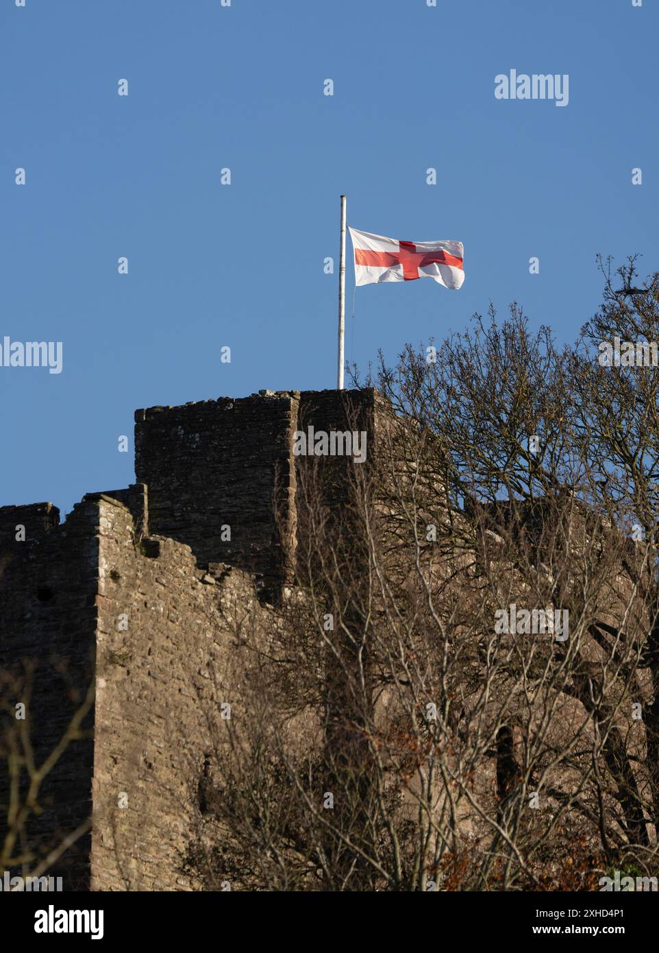 The Shropshire town of Ludlow viewed from Whitcliffe Common, Mortimer ...