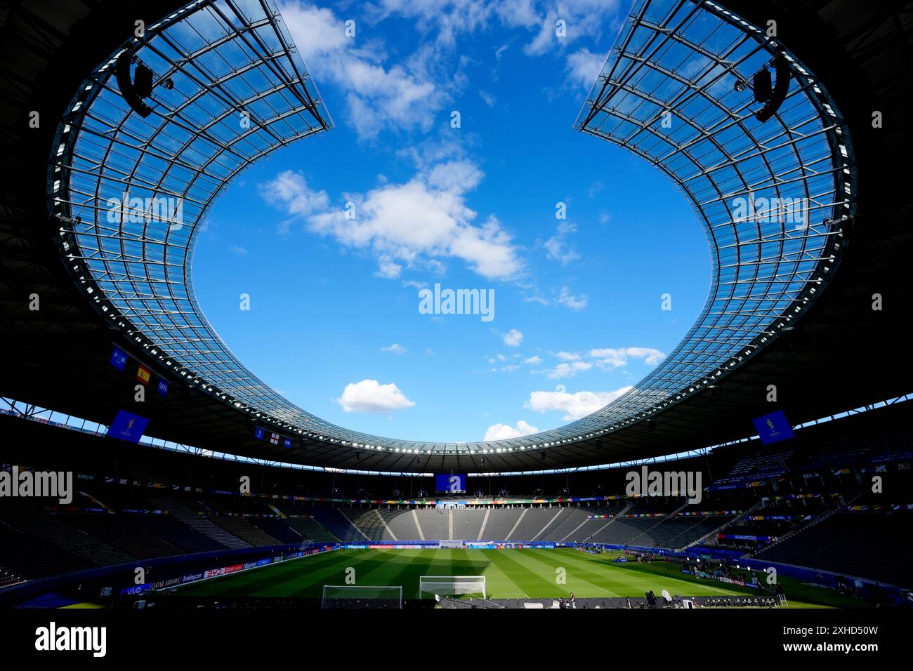 Inside the Olympiastadion in Berlin, Germany, ahead of the UEFA Euro ...