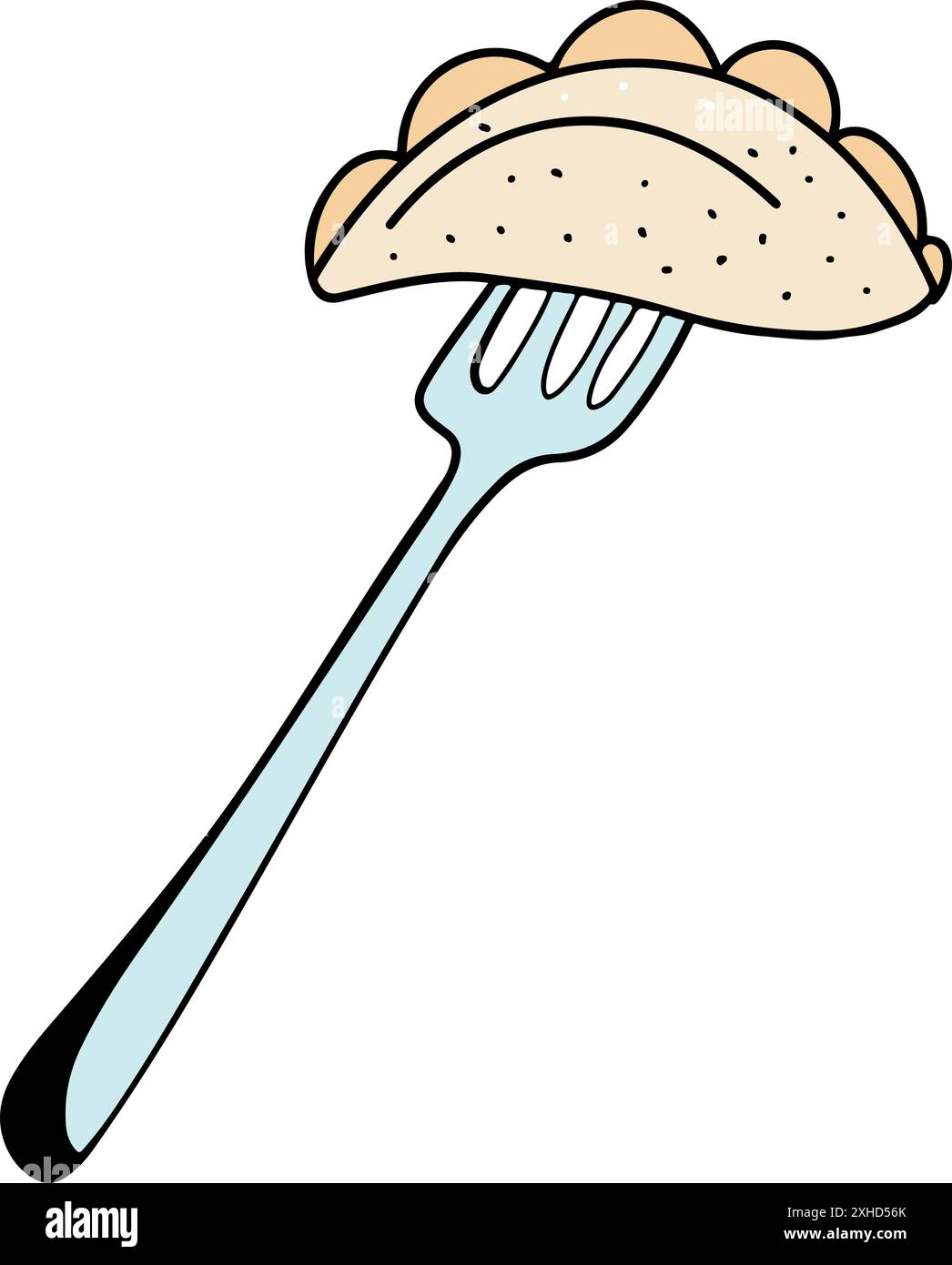 Cooked dumplings on plate Stock Vector Images - Alamy