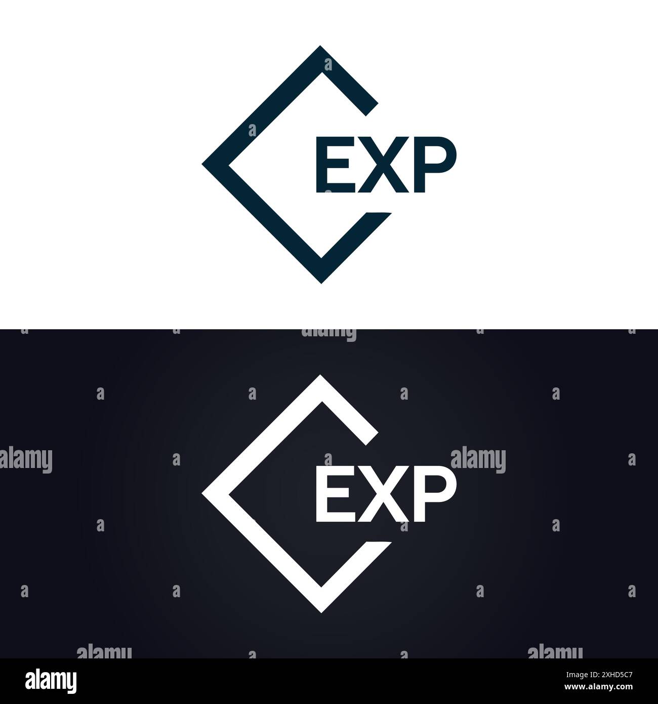 EXP logo. E X P design. White EXP letter. EXP, E X P letter logo design ...