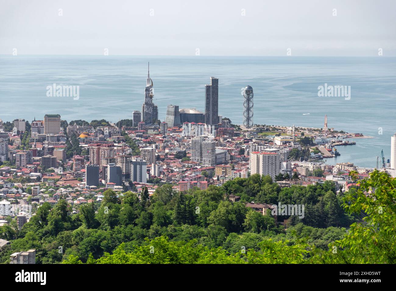 Batumi, Georgia - 13 JUNE 2024: Aerial view of the city of Batumi from ...