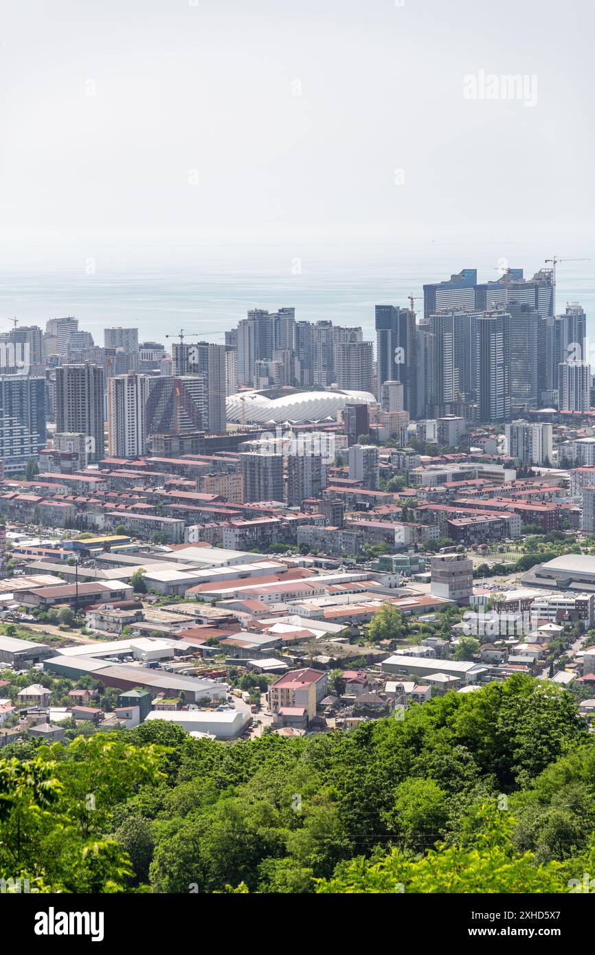 Batumi, Georgia - 13 JUNE 2024: Aerial view of the city of Batumi from ...
