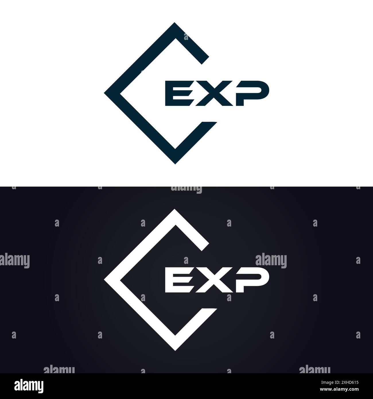 EXP logo. E X P design. White EXP letter. EXP, E X P letter logo design ...