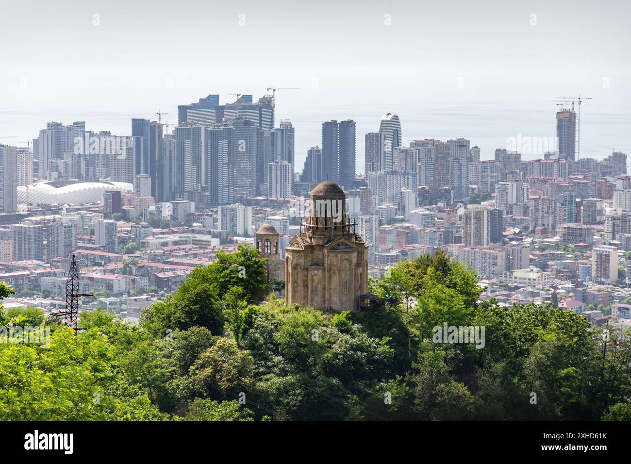 Batumi, Georgia - 13 JUNE 2024: Aerial view of the city of Batumi from ...