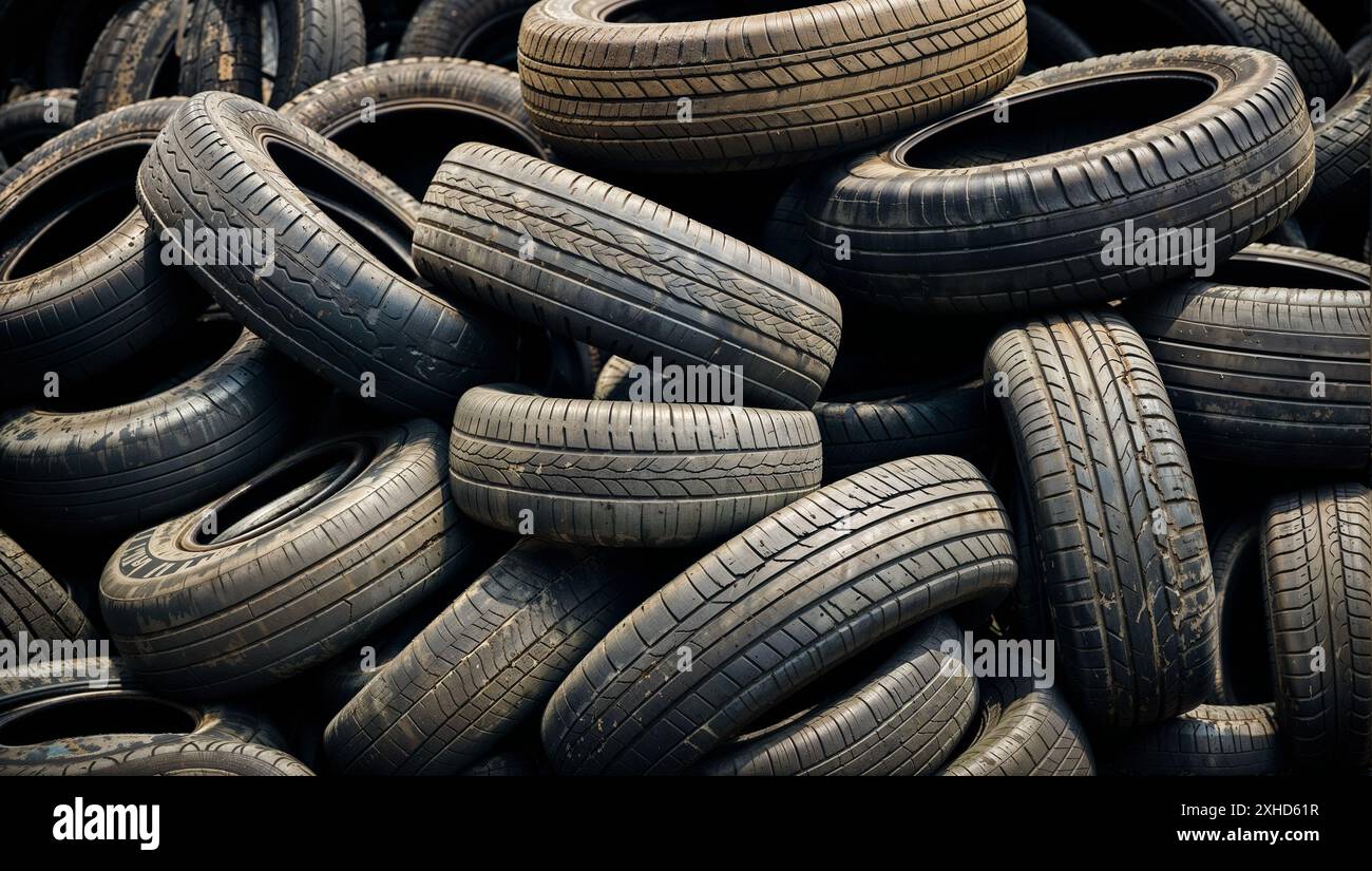Large used work tires hi-res stock photography and images - Alamy
