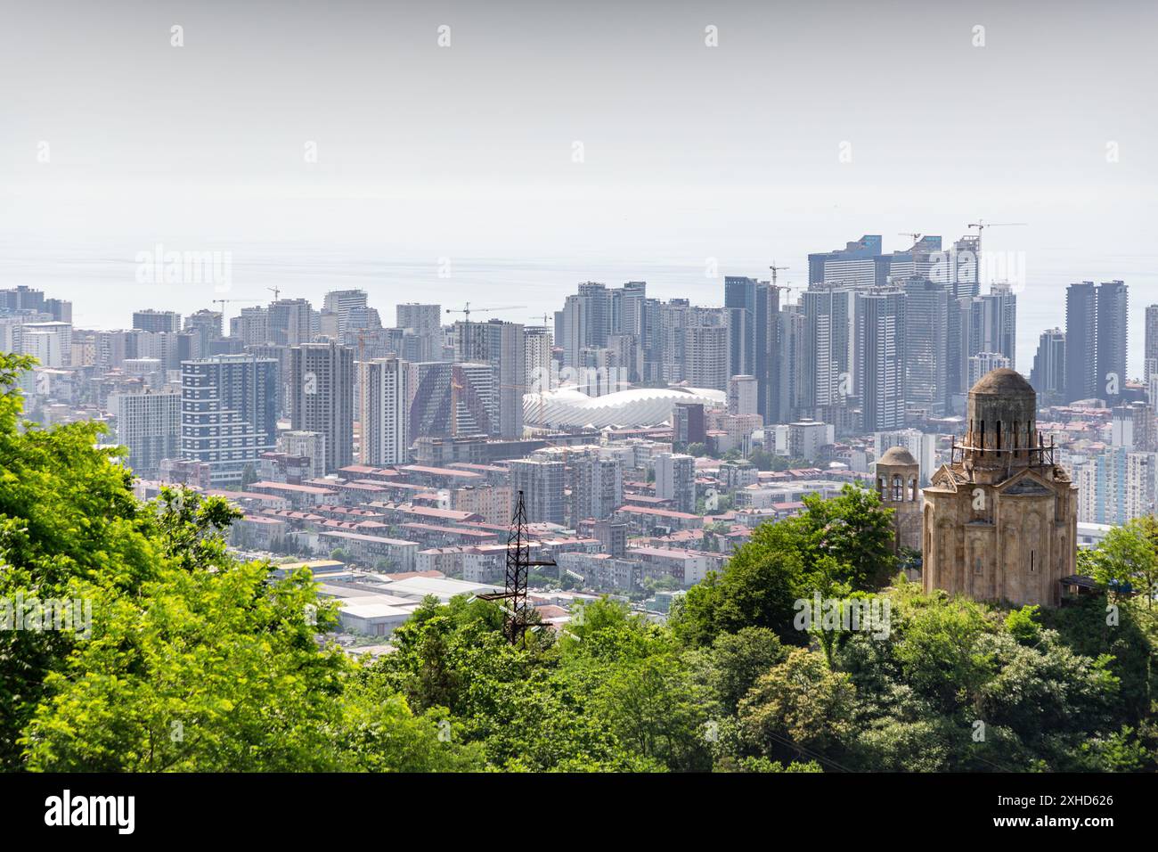 Batumi, Georgia - 13 JUNE 2024: Aerial view of the city of Batumi from ...