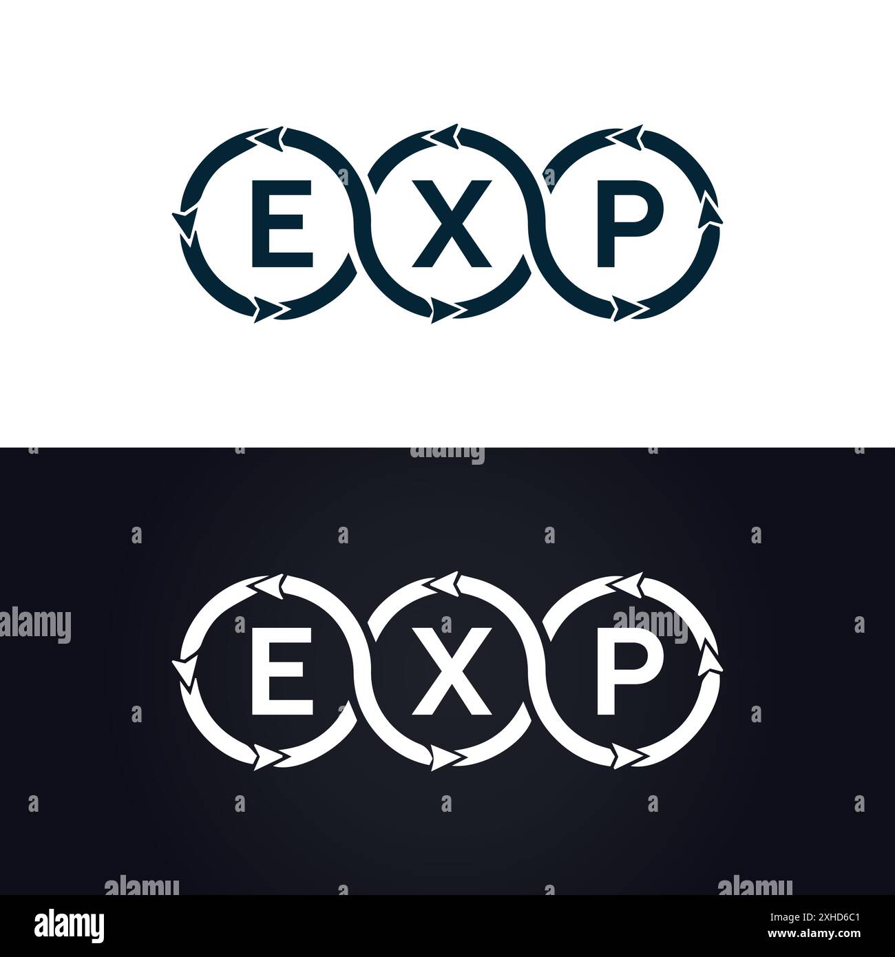 EXP logo. E X P design. White EXP letter. EXP, E X P letter logo design ...
