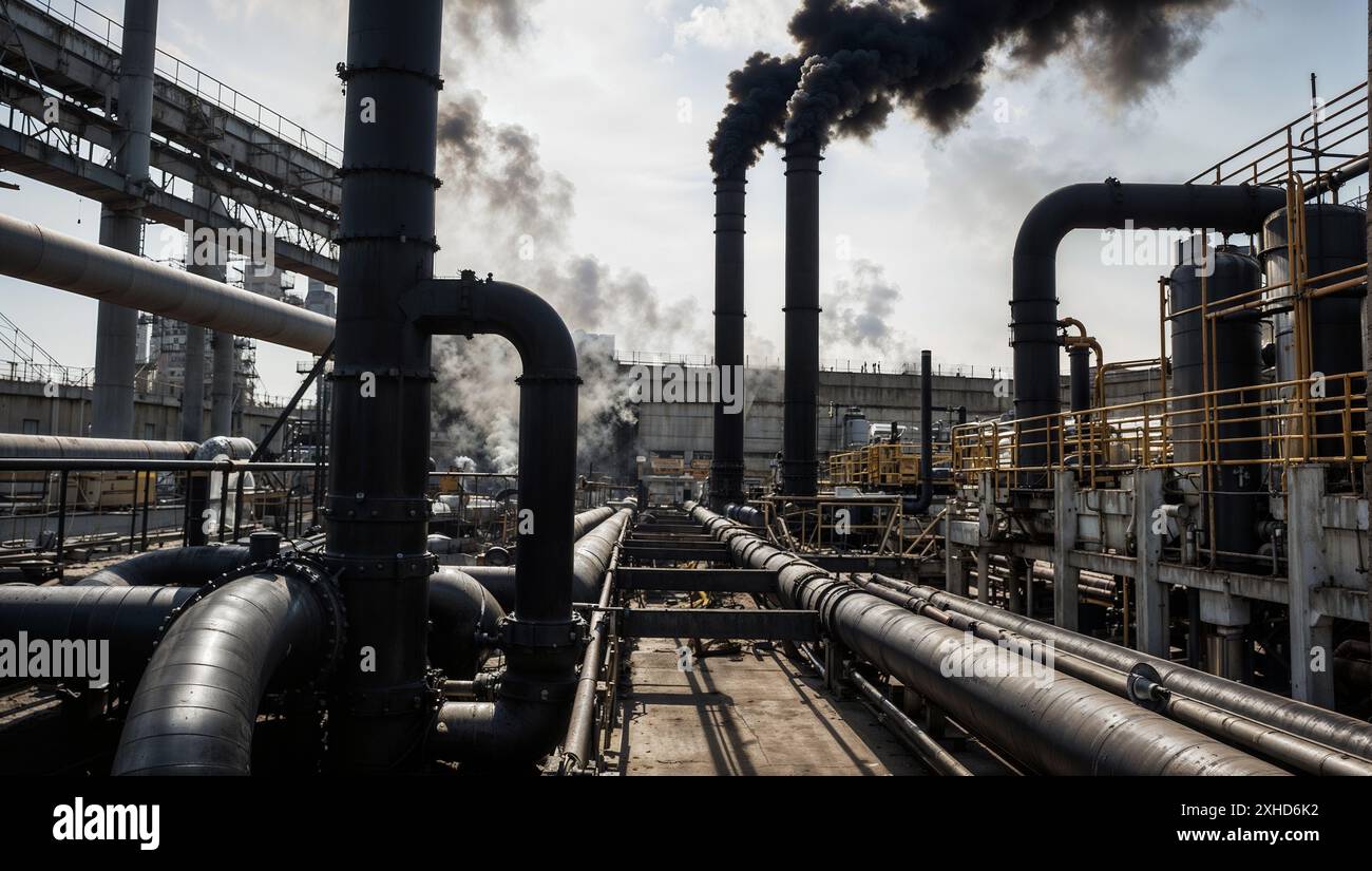Black smoke coming out factory hi-res stock photography and images - Alamy