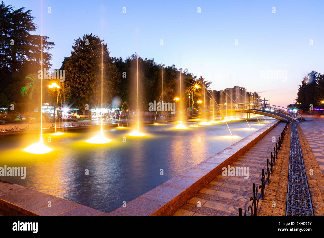 Batumi, Georgia - 13 JUNE 2024: Batumi Boulevard Park with dancing ...