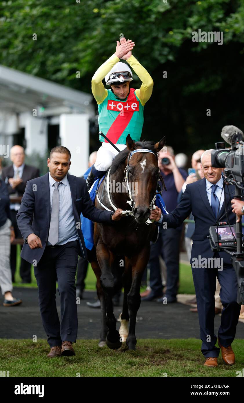 Mill Stream and jockey William Buick after winning the My Pension ...