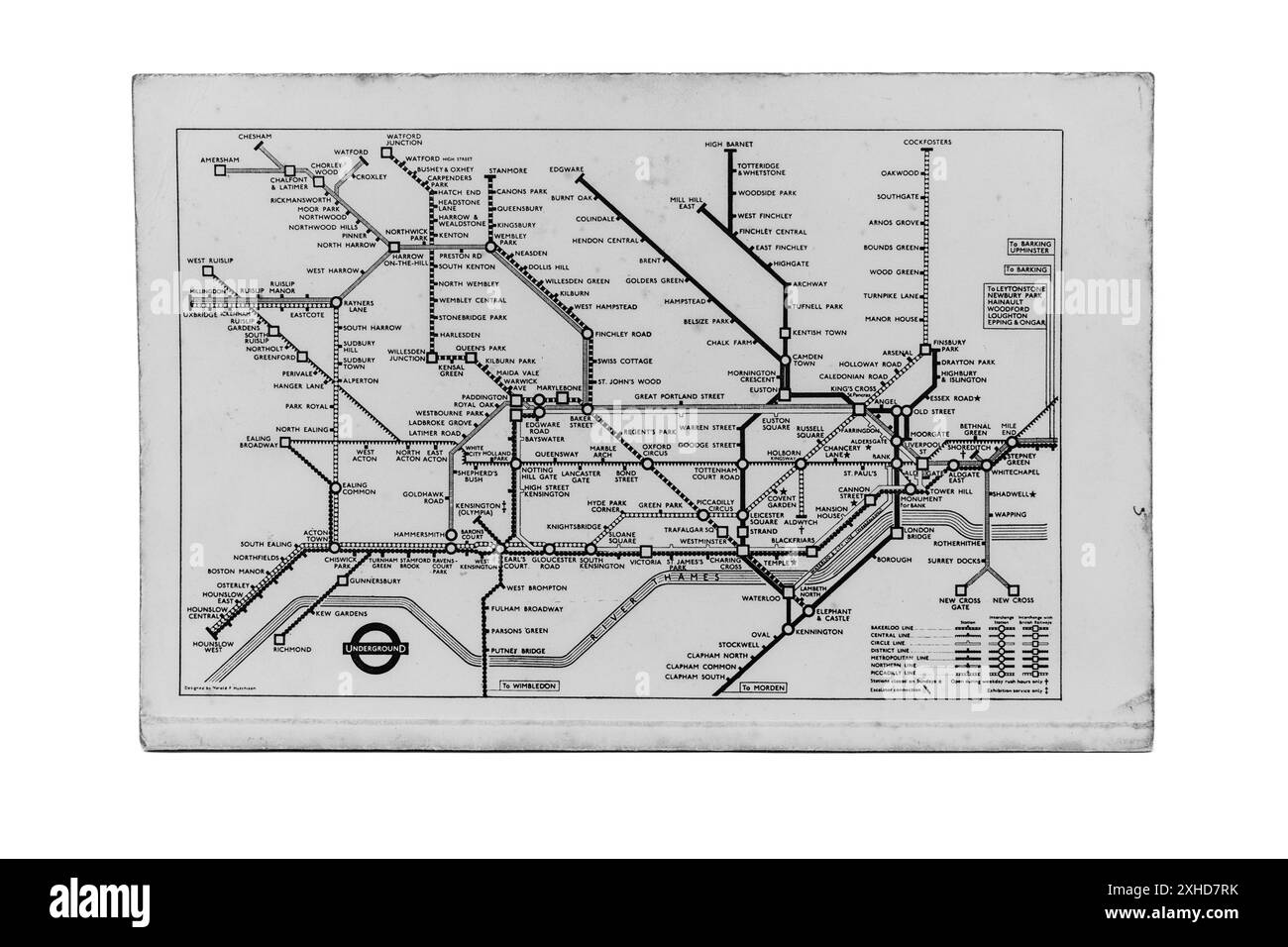 Old tube map london hi-res stock photography and images - Alamy