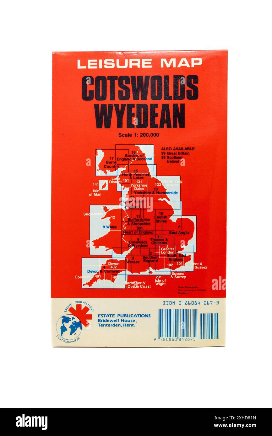 Leisure Map - Cotswolds Wyedean Stock Photo - Alamy