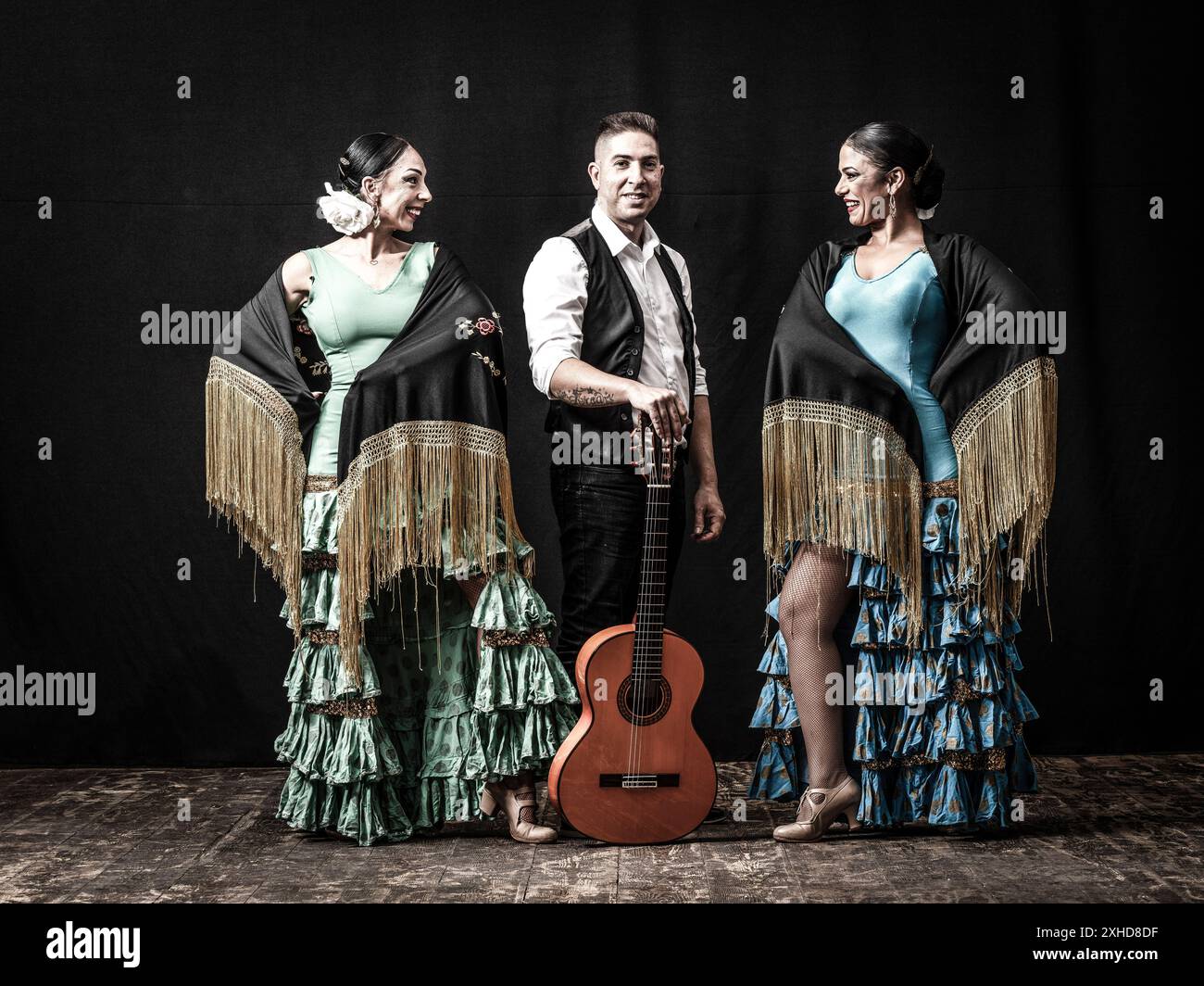 gypsy flamenco dance group, Mallorca, Balearic Islands, Spain Stock ...