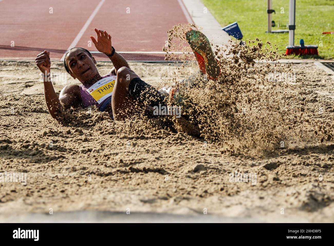 Kortrijk, Belgium. 13th July, 2024. Belgian Nafissatou Nafi Thiam ...