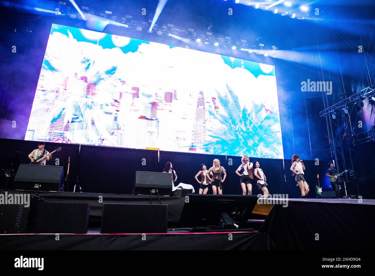 Milan, Italy. 12th July, 2024. The South Korean girl group NMIXX ...