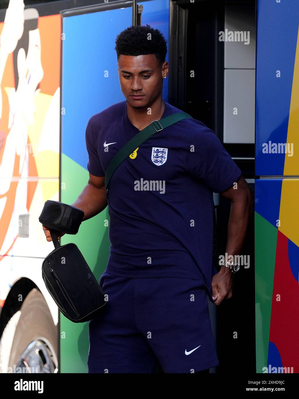 England's Ollie Watkins arrives at the team hotel in Berlin, Germany ...
