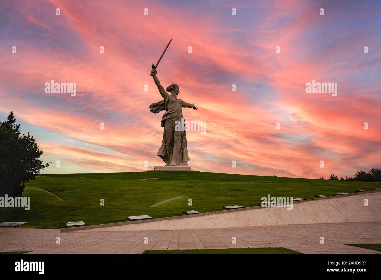 Russia, Volgograd - June 01, 2024: The statue of the Motherland is ...