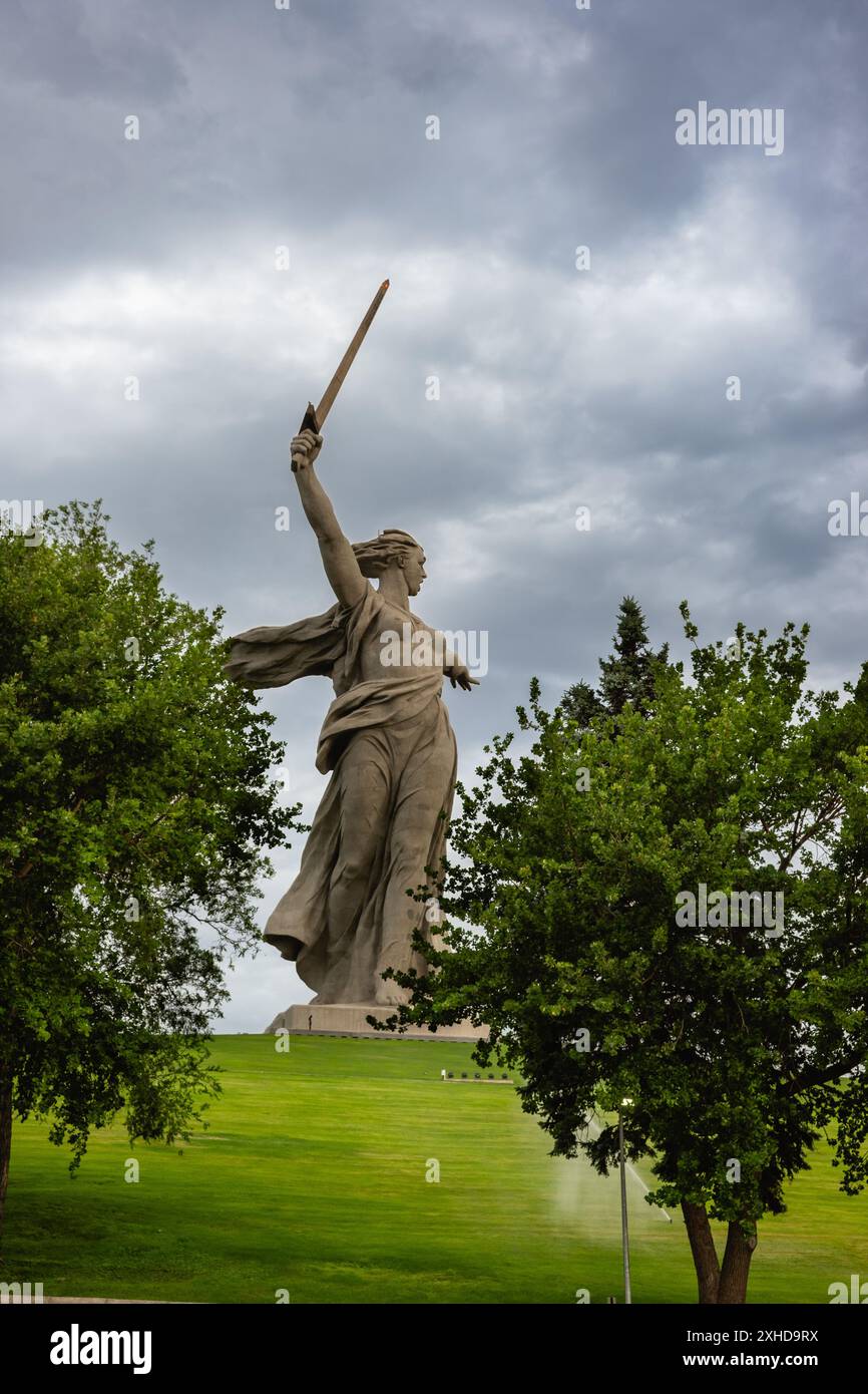 Russia, Volgograd - June 01, 2024: Sculpture Motherland is calling ...