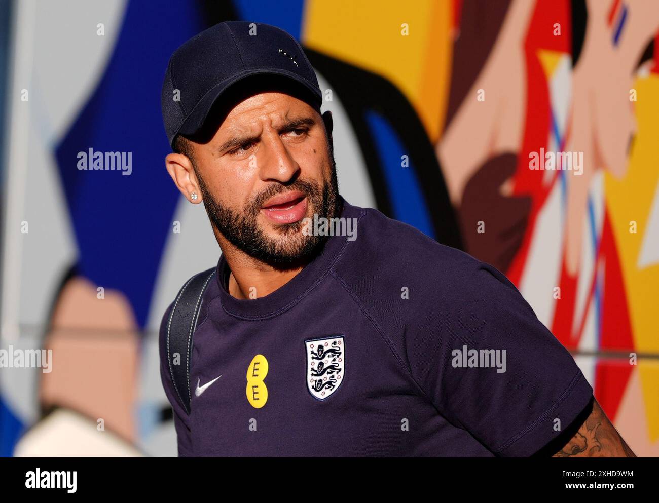 England's Kyle Walker arrives at the team hotel in Berlin, Germany ...