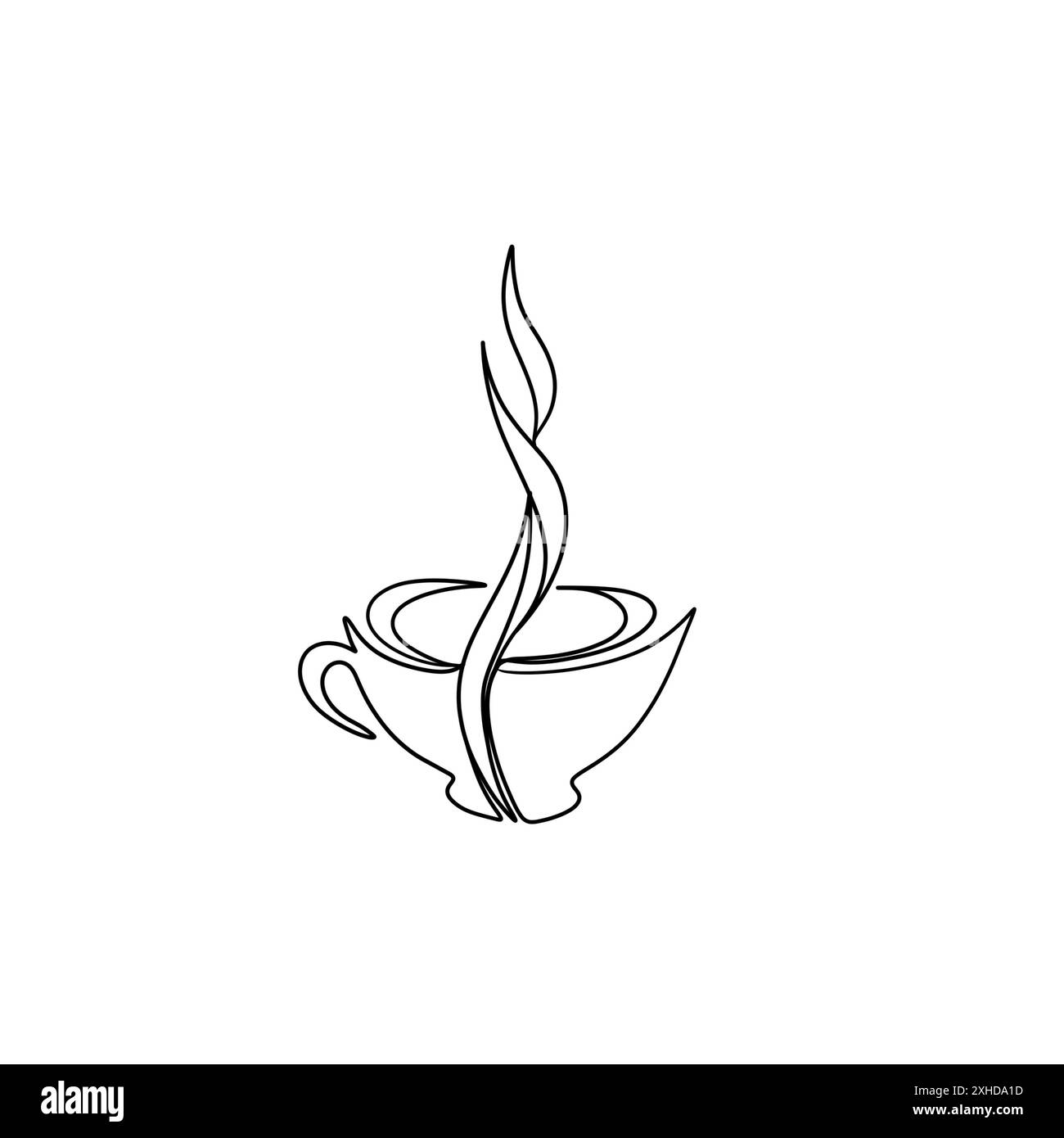 cup of coffee Line Art. Coffee Lovers Concept Line Art Style for Logos ...