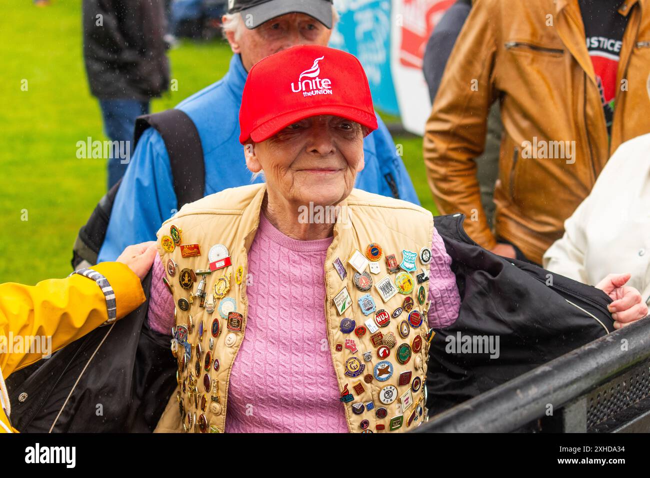 Durham, UK. 13 JUL, 2024. Aggie currie, activist and women against pit ...