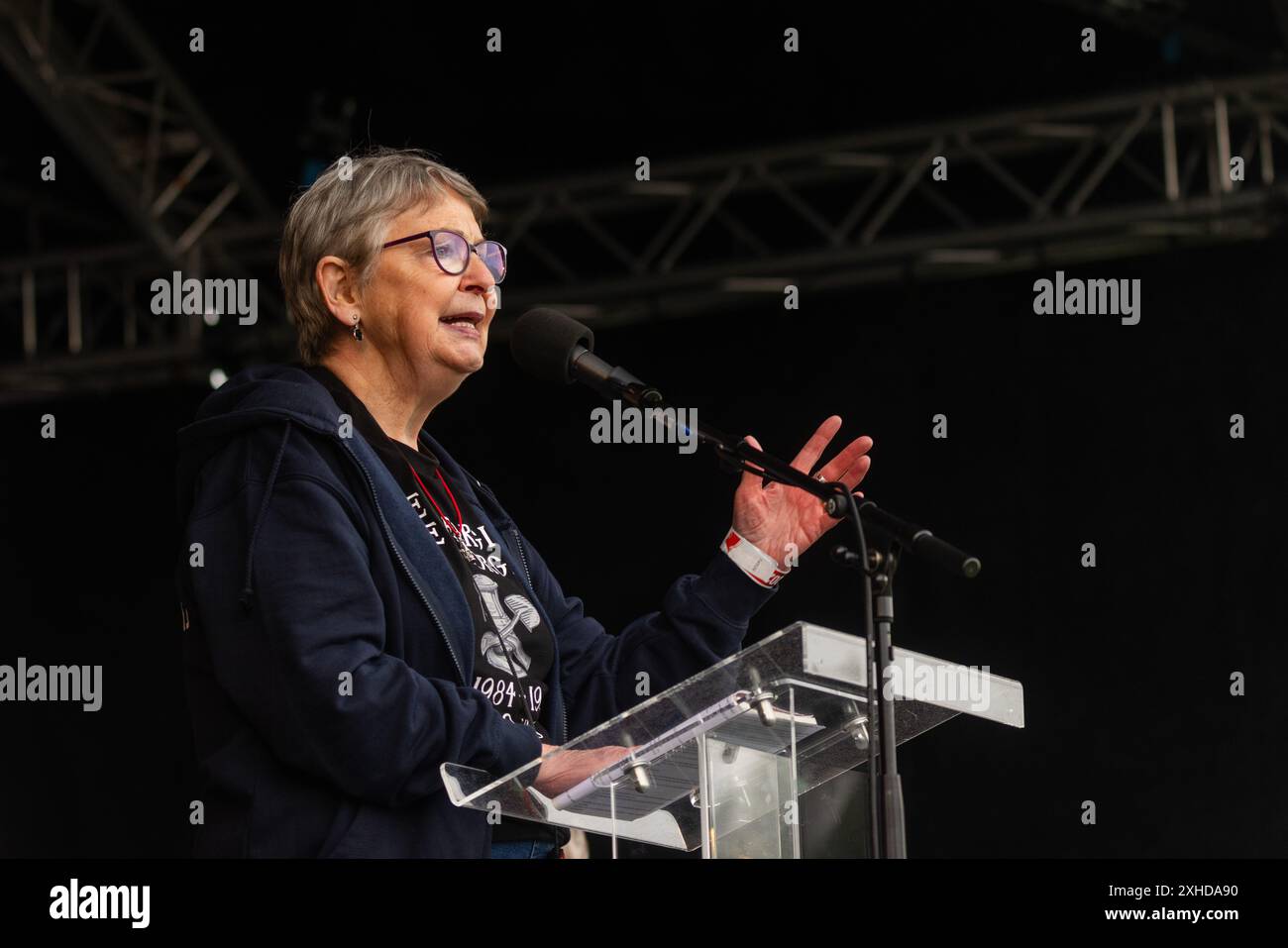 Durham, UK. 13 JUL, 2024. Heather Wood, Women Against Pit Closures ...