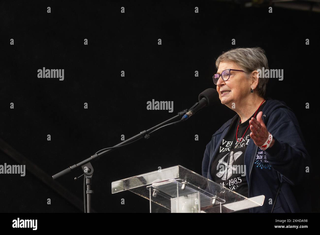 Durham, UK. 13 JUL, 2024. Heather Wood, Women Against Pit Closures ...