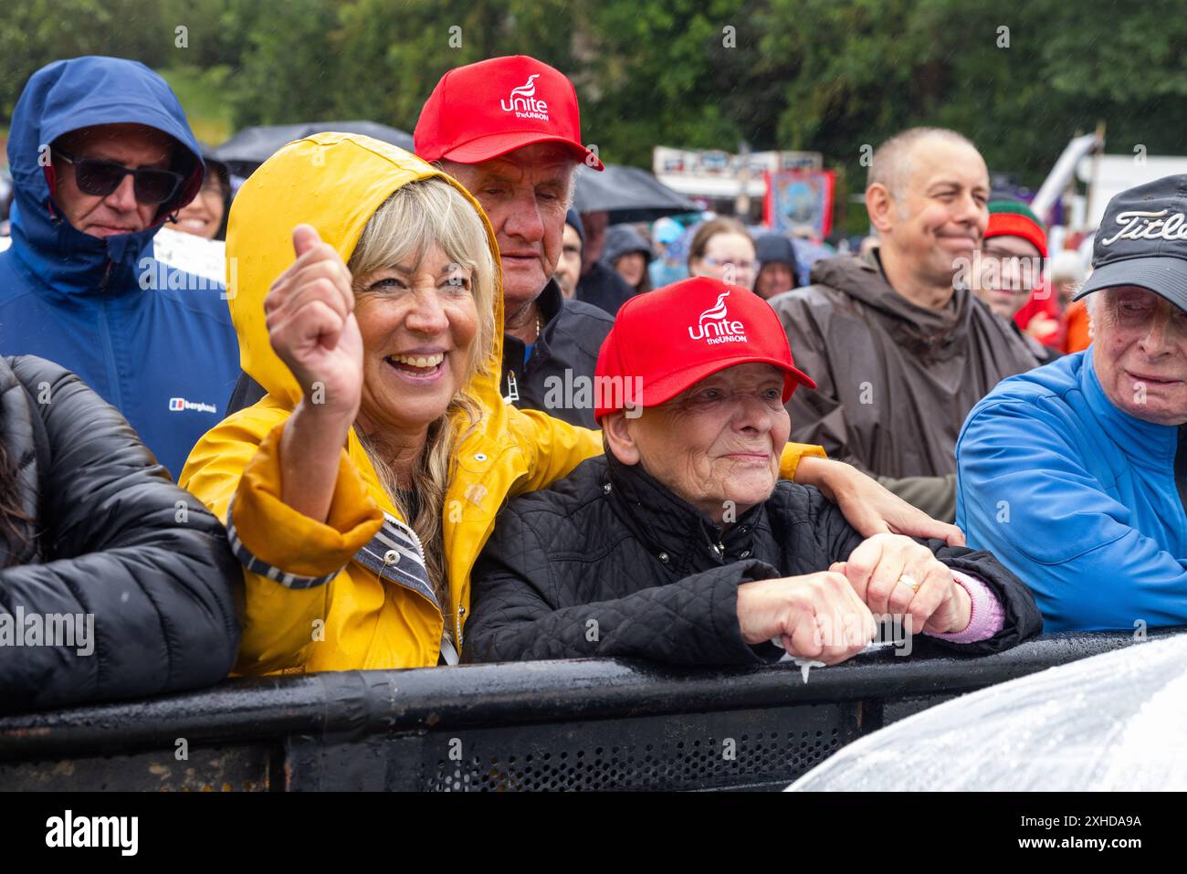 Durham, UK. 13 JUL, 2024. Tracey Nowell and Aggie currie, activist and ...